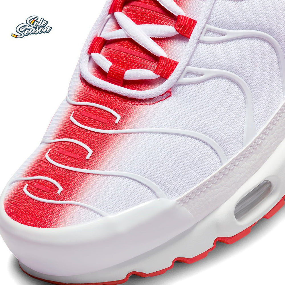 Red and White Nike Tn - Bloodshot - Air Max Plus White and Red