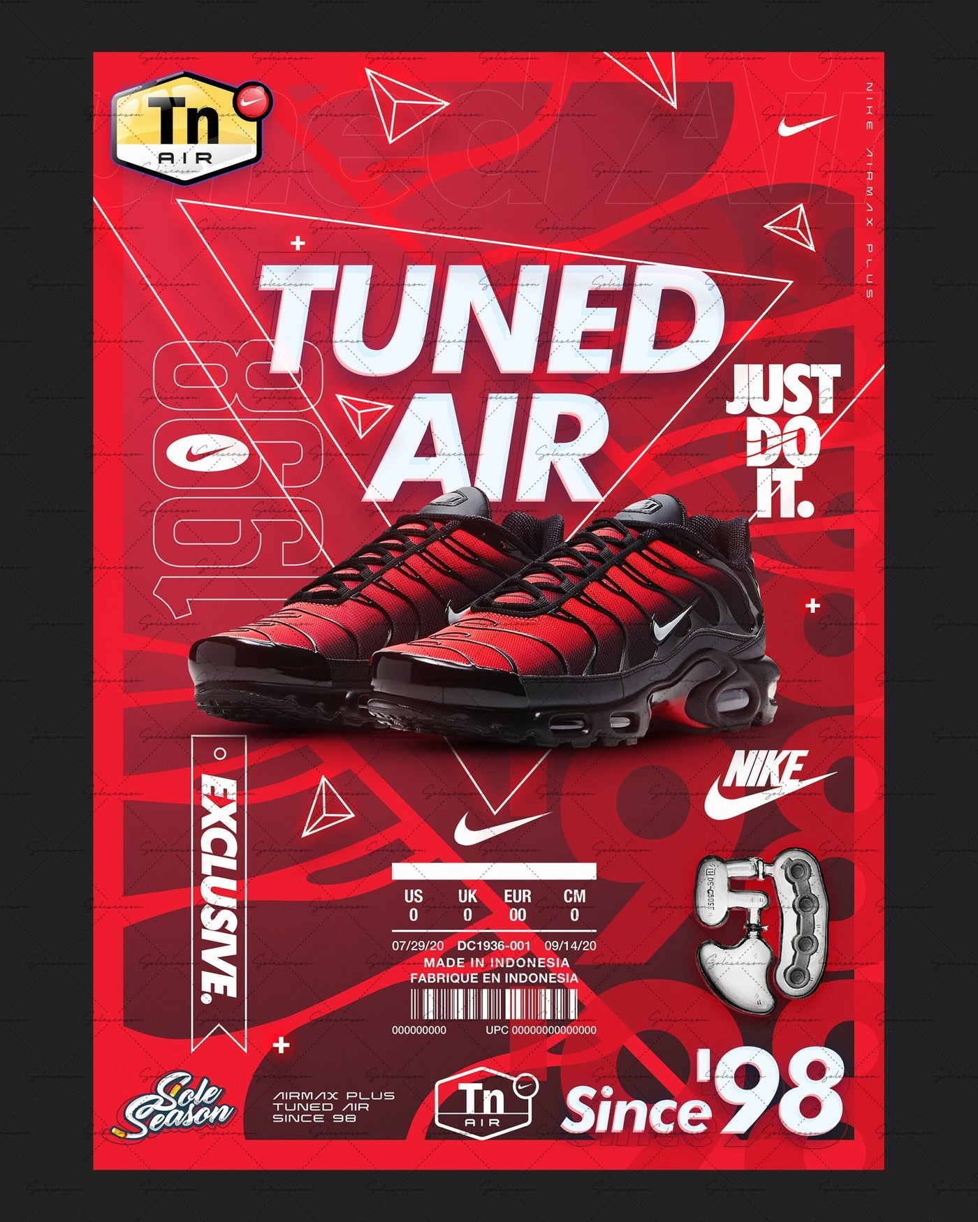 Nike Tn Deadpool - Air Max Plus Posters / Prints - DC1936-001