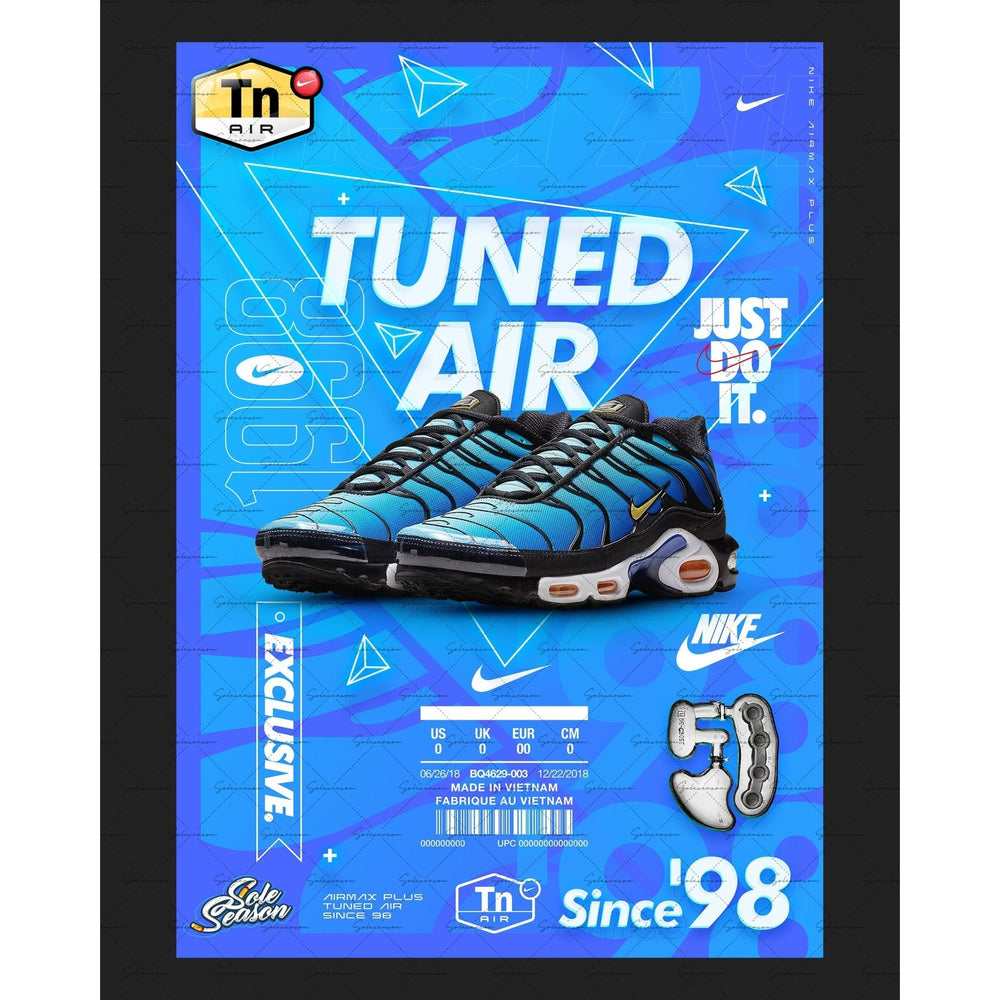 Nike Tn - Hyper Blue 'Tuned Since '98' - A3 Poster