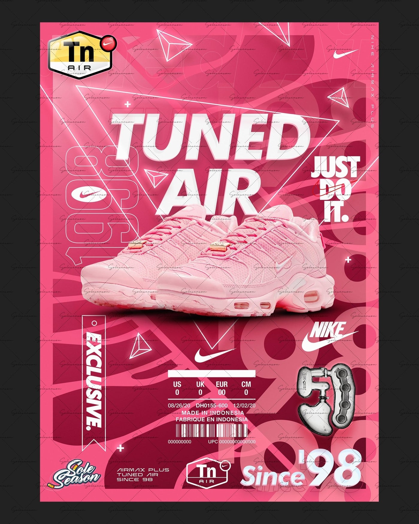 Nike Tn Pink Atlanta - Air Max Plus Posters / Prints - DH0155-600
